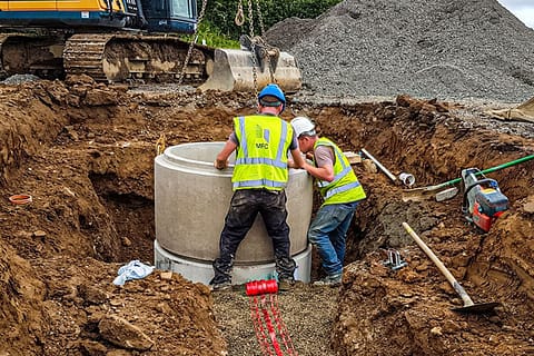 Watertight Manhole Rings | Precast concrete manhole ring - Tracey Concrete