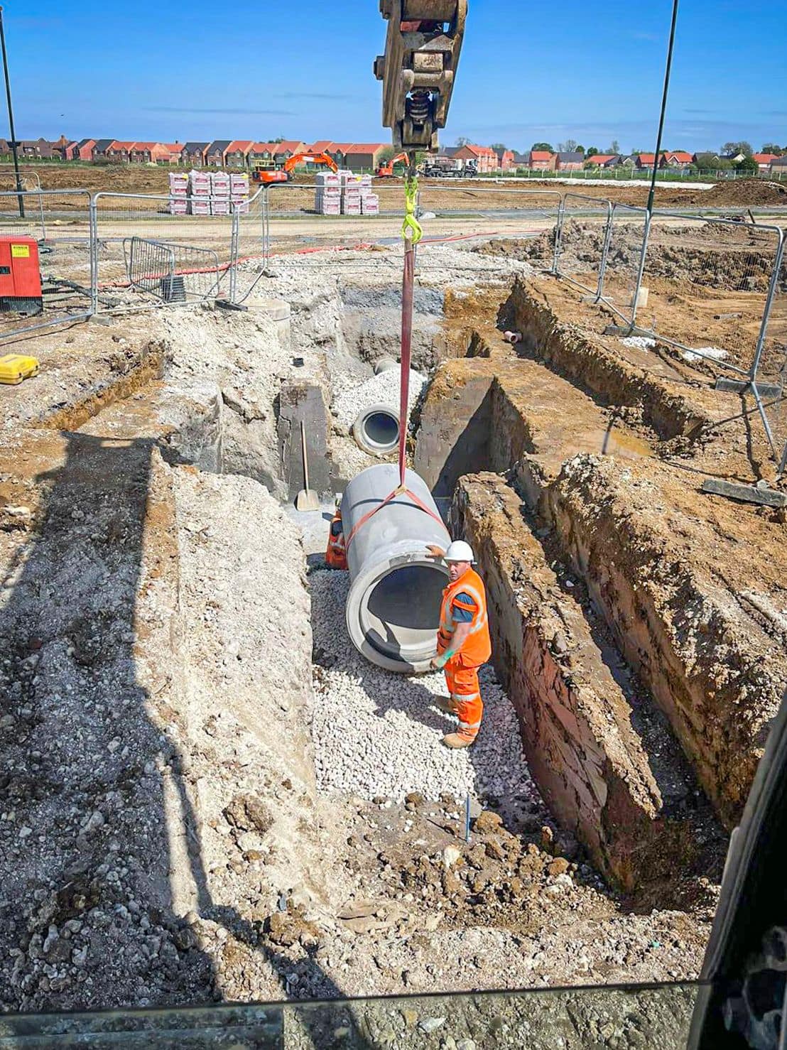 Precast Pipe install - Scunthorpe - Tracey Concrete